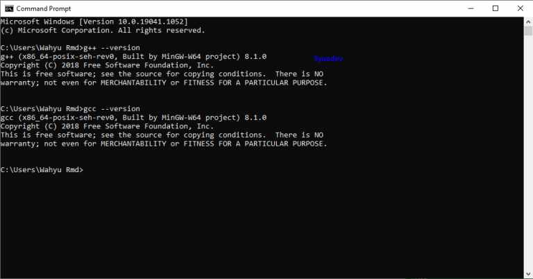 Instalasi Compiler MinGW untuk C dan C++ pada Windows - Synodev